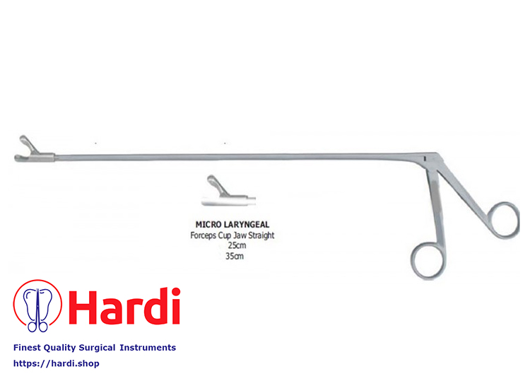 Micro Laryngeal Forceps Cup Jaw Straight - Hardi LLC